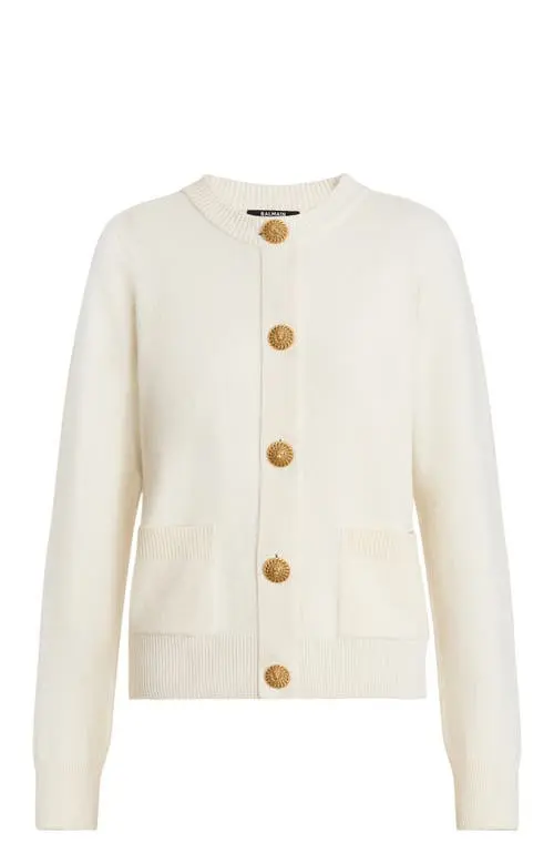 Balmain Eco-cashmere Cardigan - White