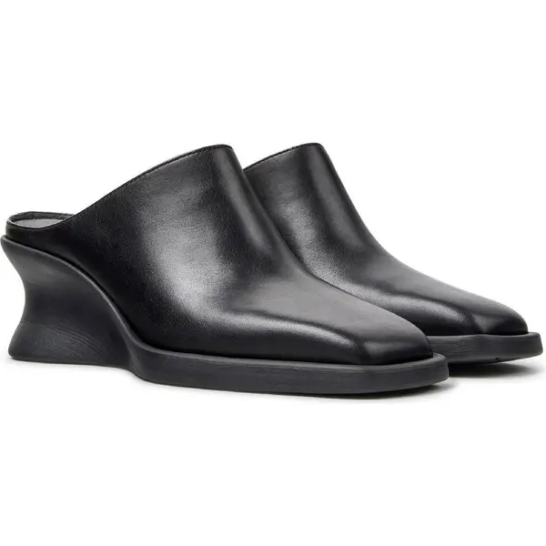 Camper Louise Leather Mule - Black