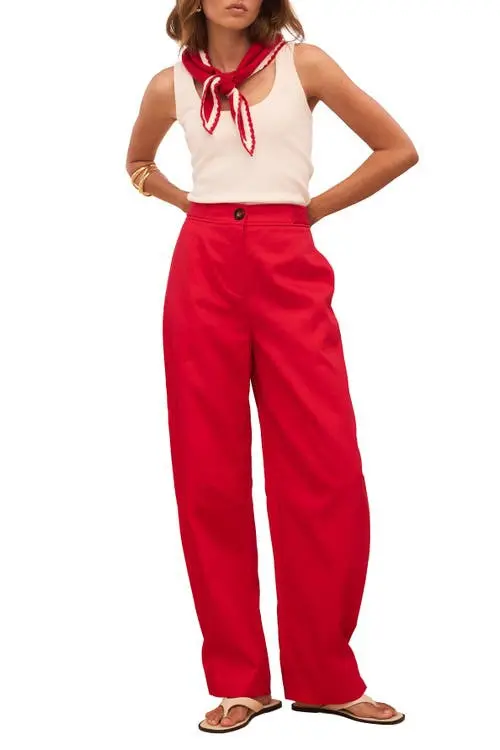 Mint Velvet Wide Leg Utility Trousers With Button Tab Cuffs