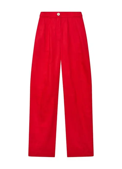 Mint Velvet Wide Leg Utility Trousers With Button Tab Cuffs