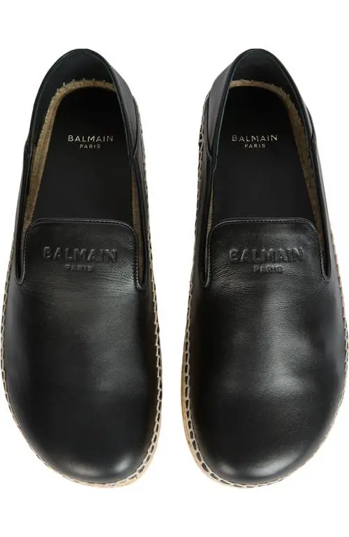 Balmain Smooth Leather Espadrilles