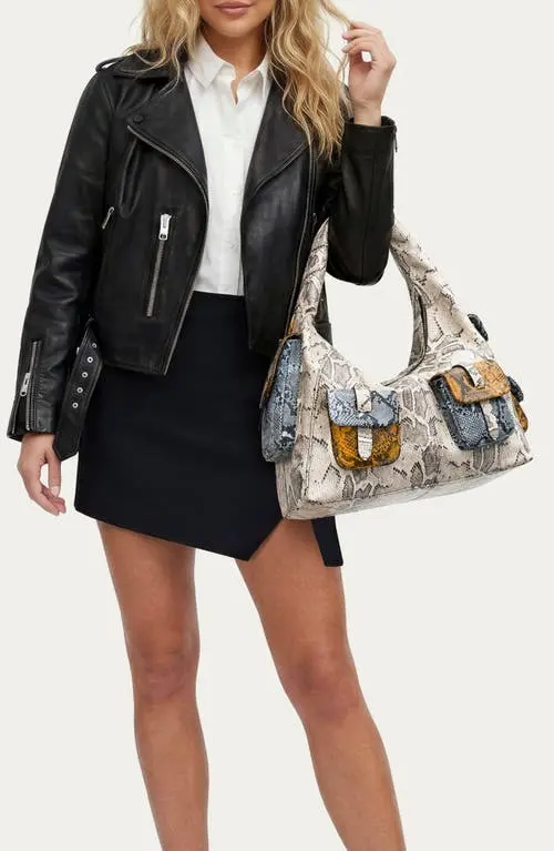 AIMEE Rebel Leather Shoulder Bag - Snake Multi