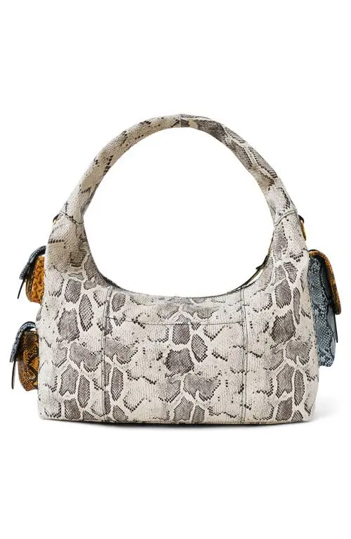 AIMEE Rebel Leather Shoulder Bag - Snake Multi