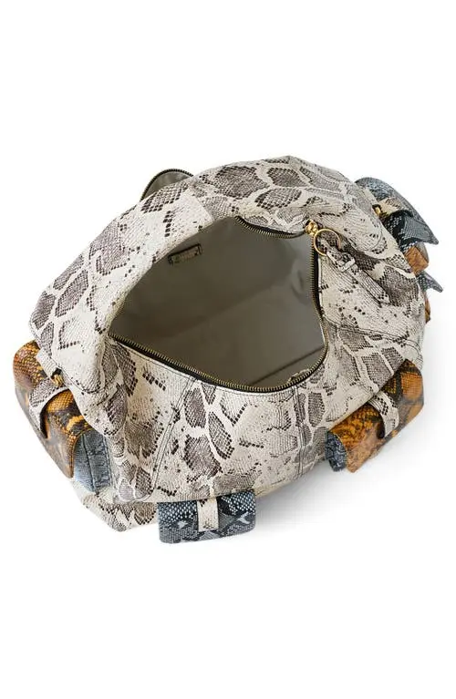 AIMEE Rebel Leather Shoulder Bag - Snake Multi