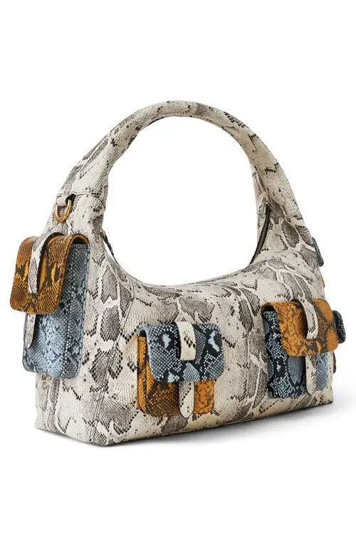 AIMEE Rebel Leather Shoulder Bag - Snake Multi