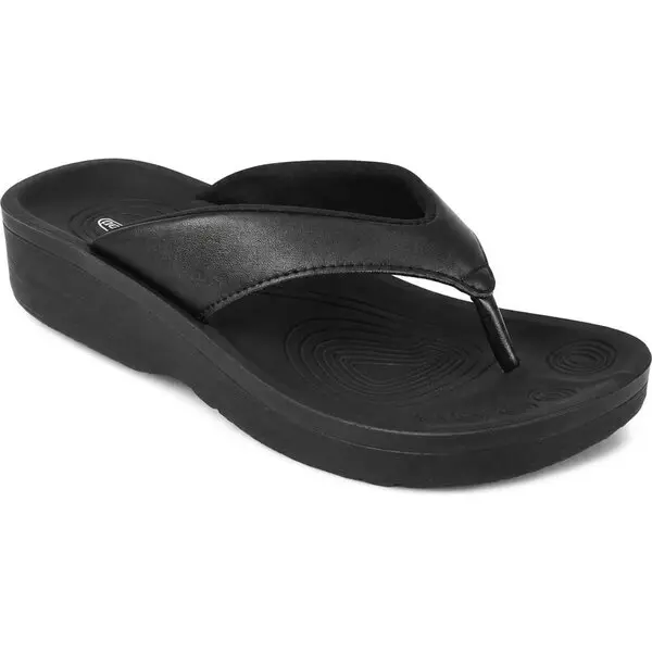 AEROTHOTIC Pearly Fume Flip Flop - Black