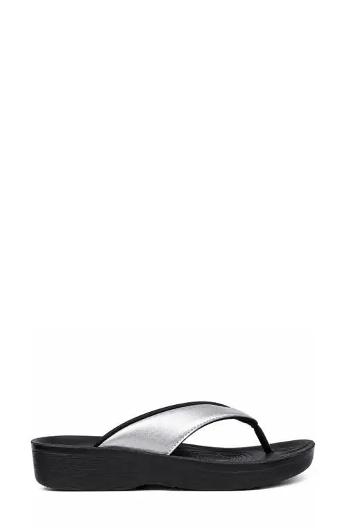 AEROTHOTIC Pearly Fume Flip Flops - Silver