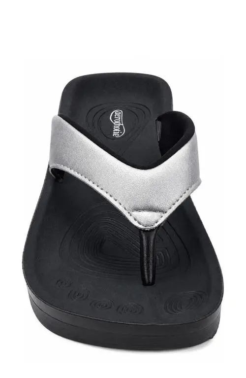 AEROTHOTIC Pearly Fume Flip Flops - Silver