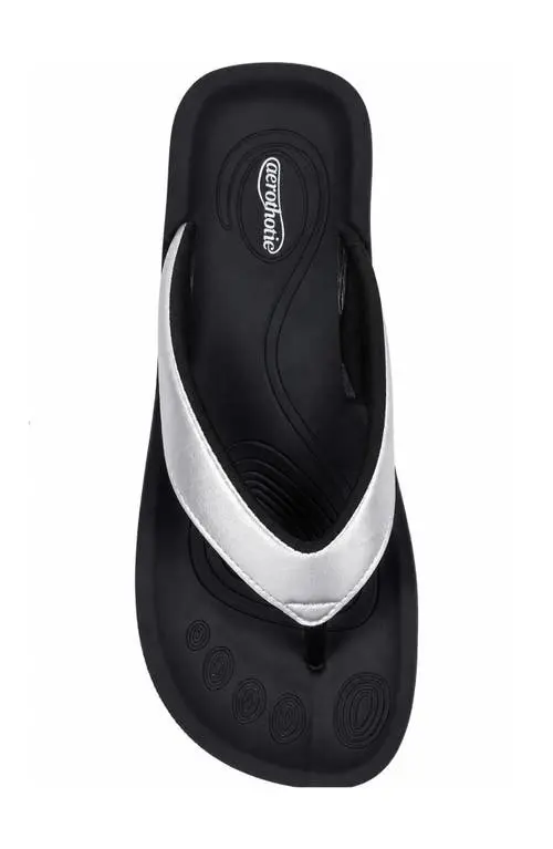 AEROTHOTIC Pearly Fume Flip Flops - Silver