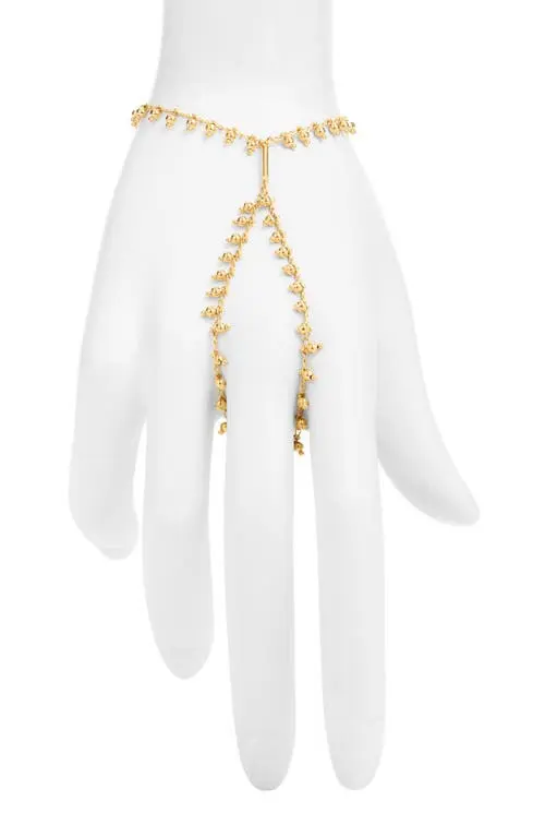 HOUSE OF OLIA 14k Filled Hand Chain With Beaded Strands