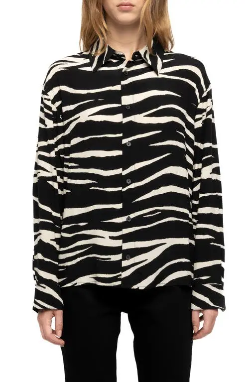 Zadig&Voltaire Tyrica Zebra Print Long Sleeve Shirt