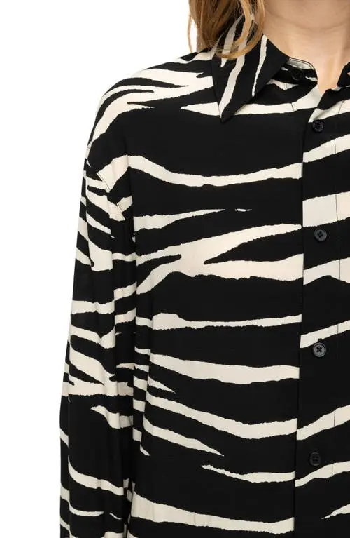 Zadig&Voltaire Tyrica Zebra Print Long Sleeve Shirt