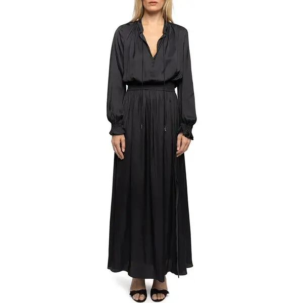 Zadig&Voltaire Rayado Satin Maxi Dress