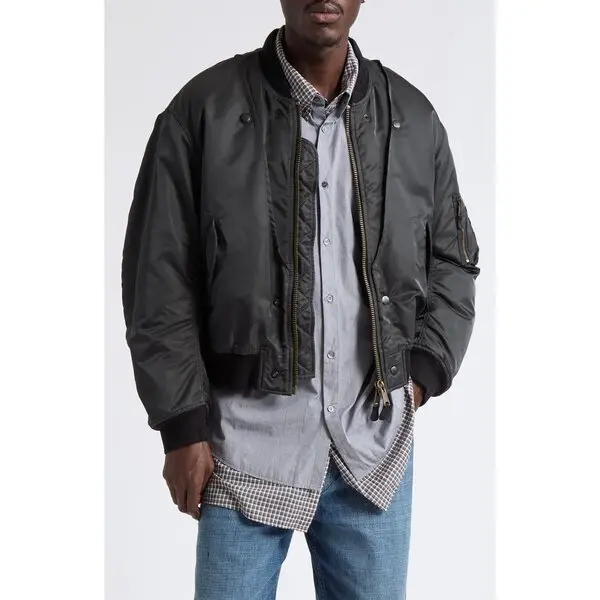 MAISON MARGIELA Reversible Bomber Jacket - Dark Grey