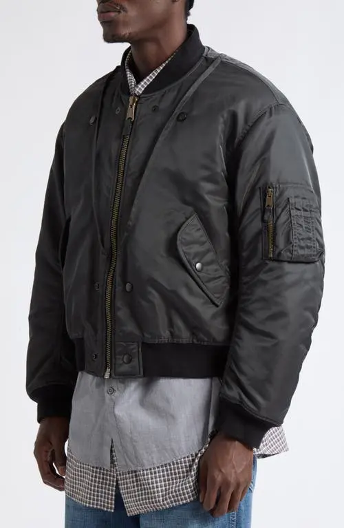 MAISON MARGIELA Reversible Bomber Jacket - Dark Grey