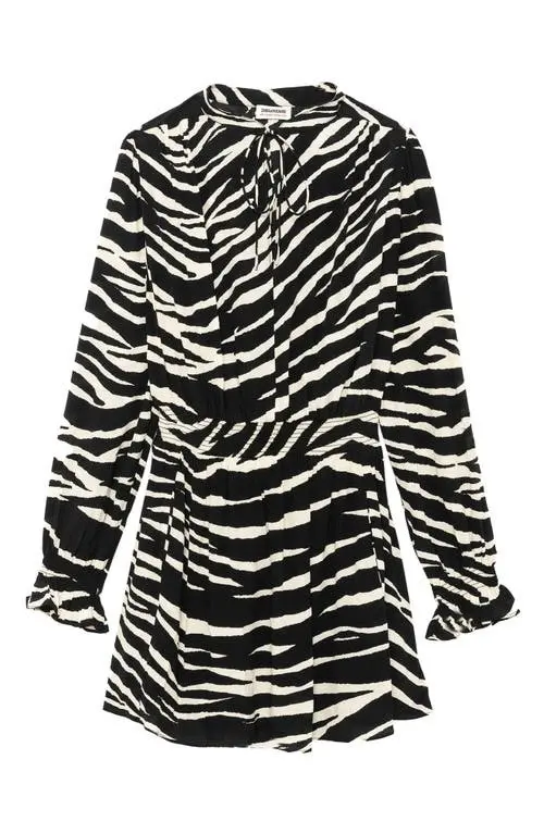 Zadig&Voltaire Rayados Zebra Print Mini Dress