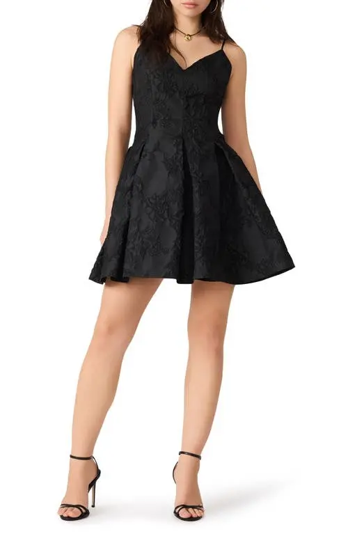 Steve Madden Floral Jacquard Fit & Flare Dress
