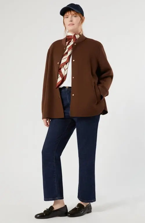 Marina Rinaldi Virgin Wool Blend Short Coat