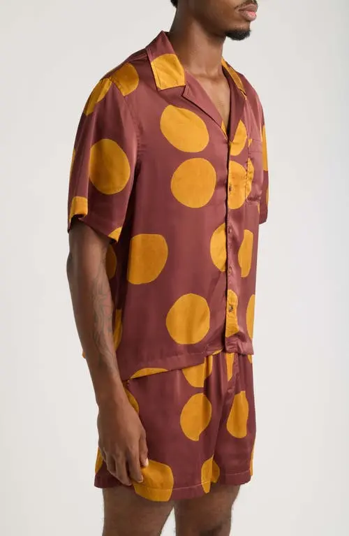 RIZORT Curly Camp Shirt - Maroon