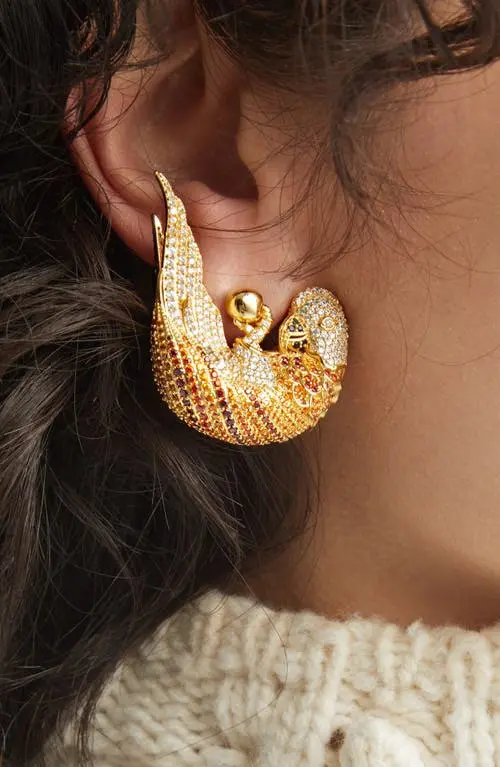 Zimmermann Plume Pavé Stud Earrings