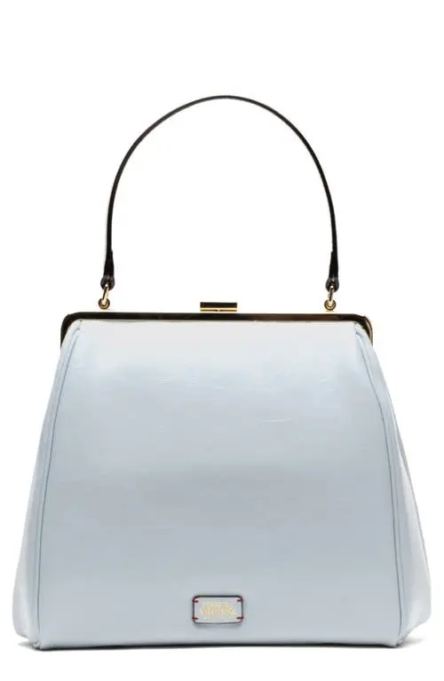 FRANCES VALENTINE Katherine Crinkled Leather Frame Bag - Light Blue