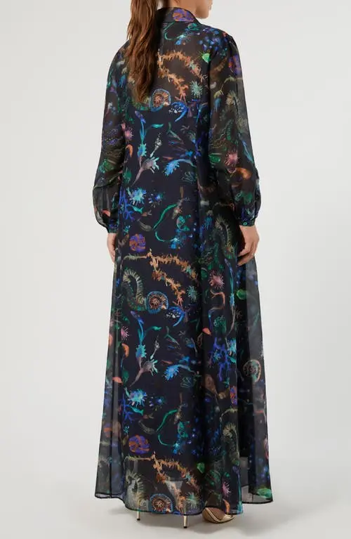Marina Rinaldi Printed Long Sleeve Shirtdress
