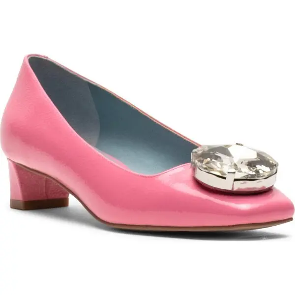 FRANCES VALENTINE Mary Embellished Square Toe Pump - Pink