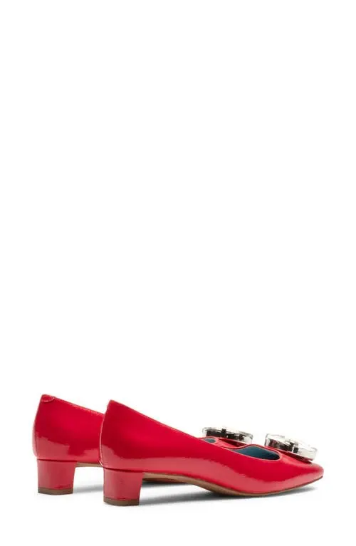 FRANCES VALENTINE Mary Embellished Square Toe Pump