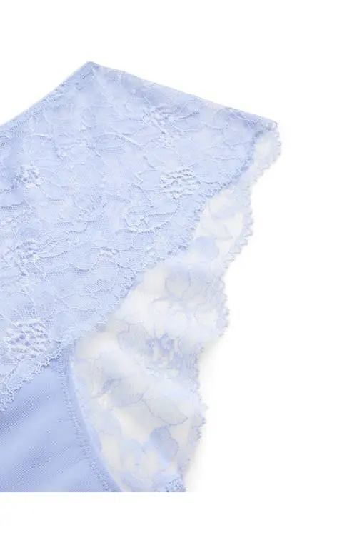 LAUREN INTIMATES Lace Hipster Briefs - Blue Sky