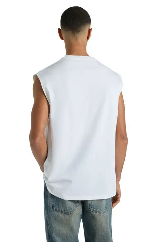 Balmain Flocked Quilted Tank Top