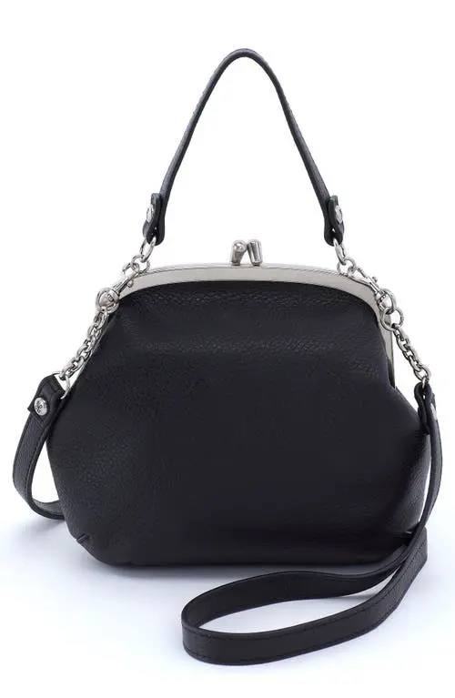 Hobo Alba Leather Frame Crossbody Bag - Black