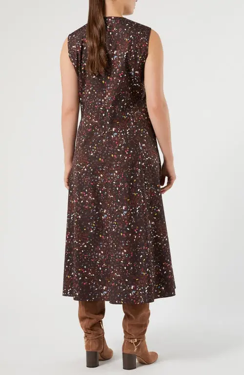 Marina Rinaldi Print Cotton Sleeveless Dress