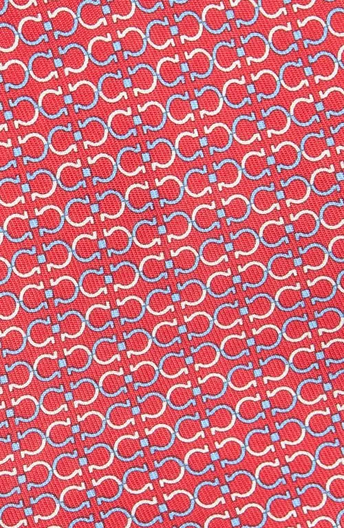 FERRAGAMO Zelig Gancini Print Silk Tie