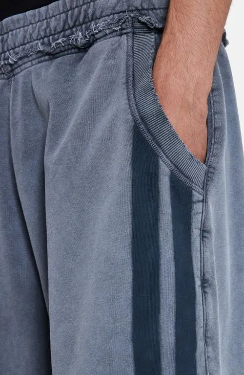 JADED LONDON Distressed Washed Side Stripe Monster Sweat Shorts