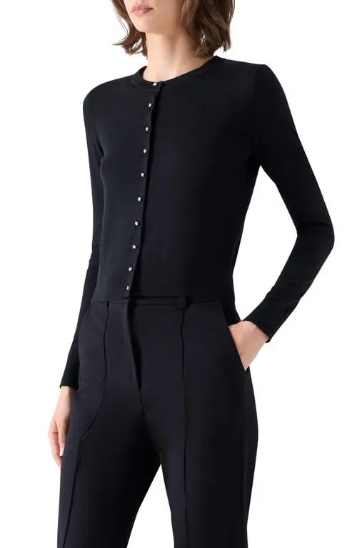 Akris Merino Wool Embellished Button Cardigan