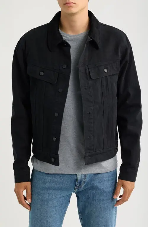 SCHOTT Cotton Canvas Trucker Jacket - Black