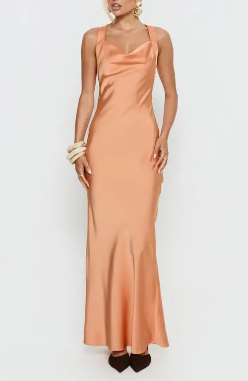 Princess Polly Cowl Neck Crossover Back Maxi Dress