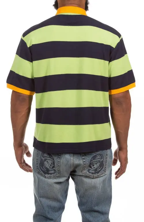 BILLIONAIRE BOYS CLUB Bb Tribeca Stripe Cotton Piqué Polo - Jade Lime