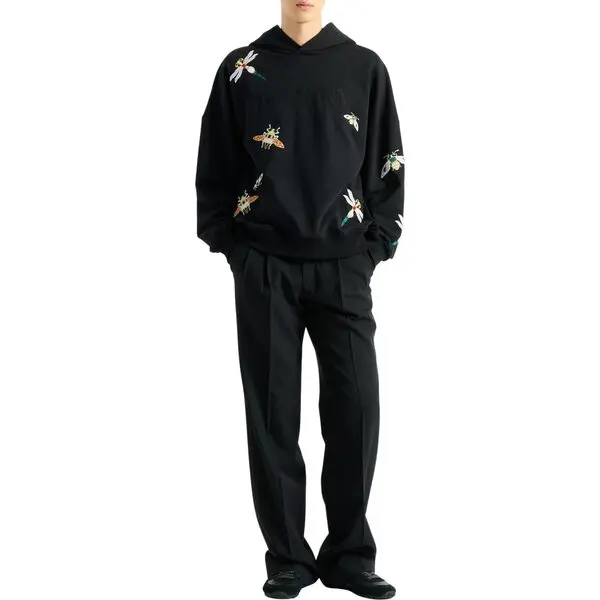 Balmain Embroidered Insect Hoodie