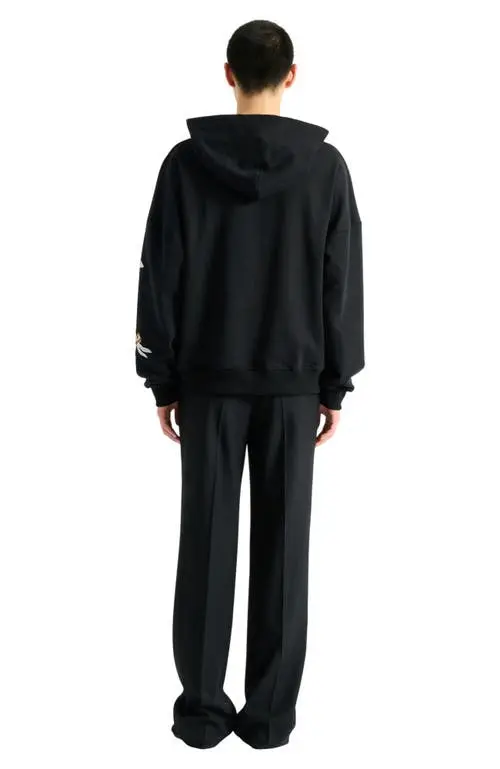 Balmain Embroidered Insect Hoodie