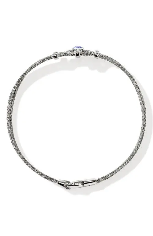 John Hardy Sterling Tanzanite And Diamond Bracelet