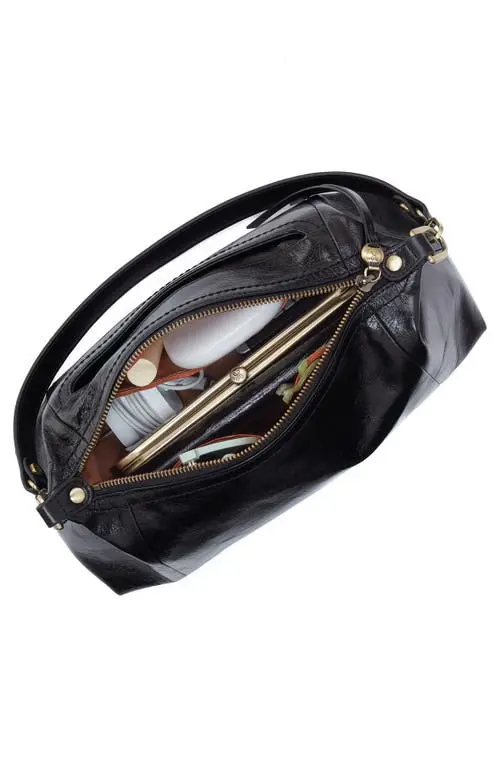 Hobo Darcy Leather Shoulder Bag - Black