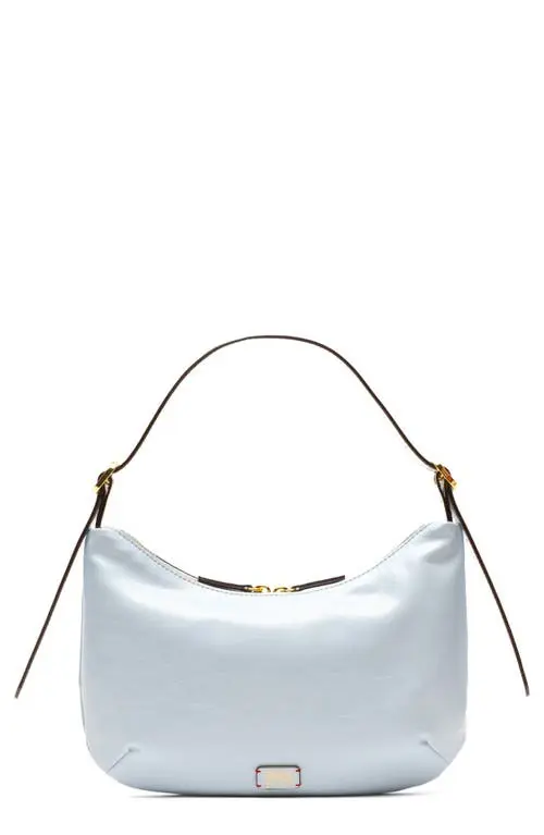 FRANCES VALENTINE Starr Crinkled Leather Hobo Bag - Light Blue