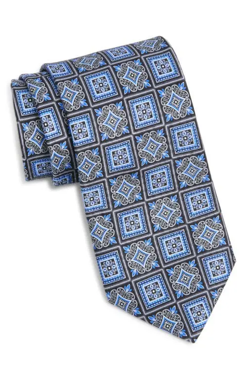 Nordstrom Silk Geometric Neck Tie - Black