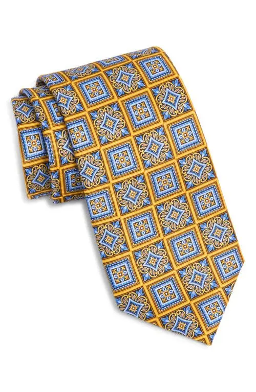 Nordstrom Silk Geometric Neck Tie - Yellow
