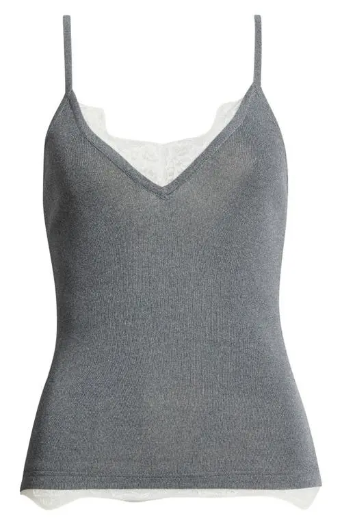 Deluc Lace Trim Camisole - Grey