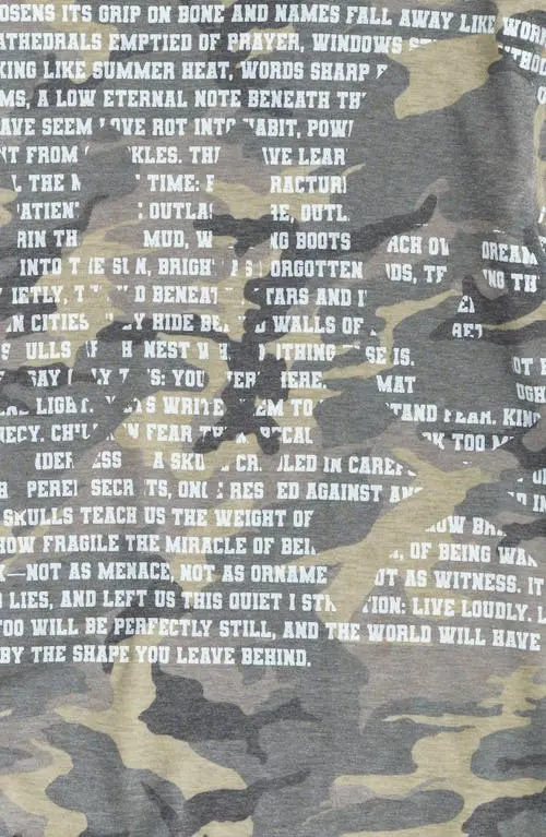 JADED LONDON Skull Text Print Graphic Ringer T-shirt