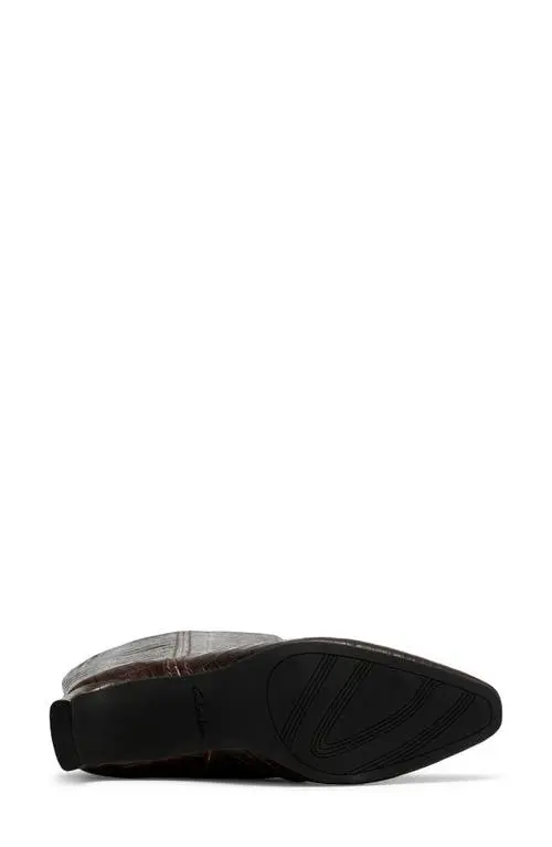 Clarks Edina Tall Leather Boot - Brown Leather