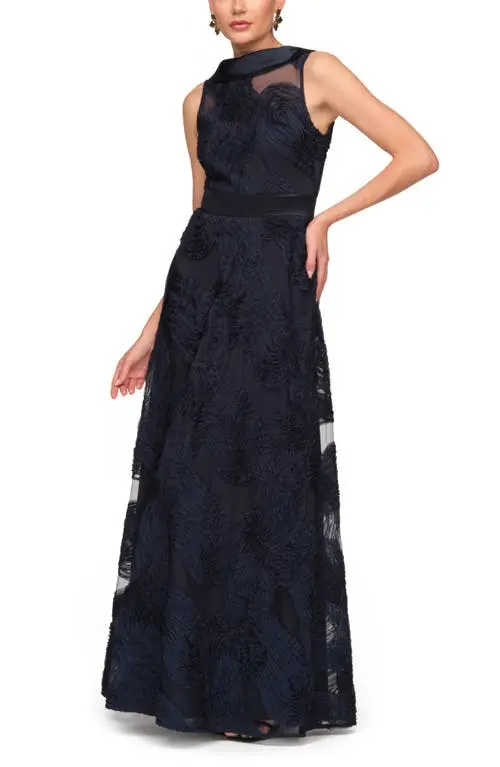 Js Collections Soutache A-line Gown