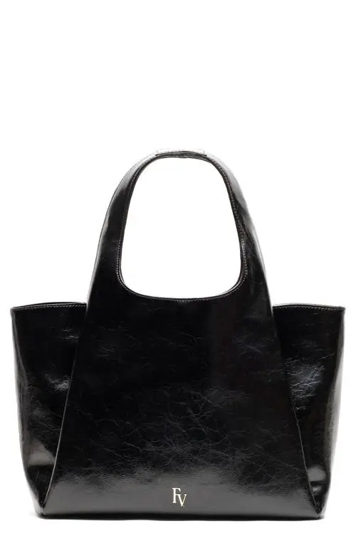 FRANCES VALENTINE Portia Crinkled Leather Shoulder Bag